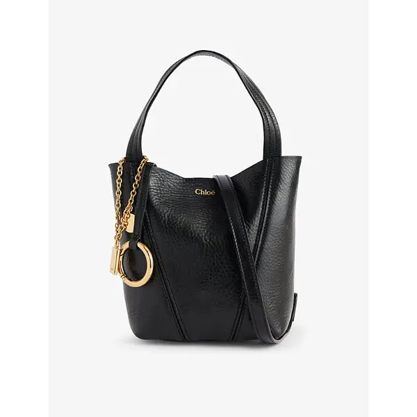 Chloé Spin Small Leather Tote Bag - Black