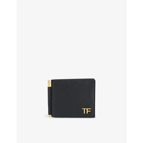 TOM FORD Clip Leather Wallet - Black