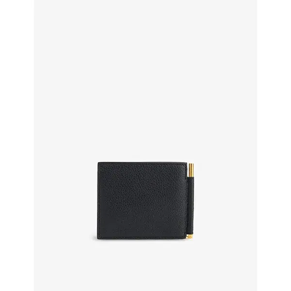 TOM FORD Clip Leather Wallet - Black