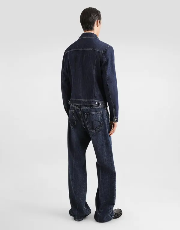 Dolce & Gabbana Cotton Denim Jacket With Bejeweled Detailing