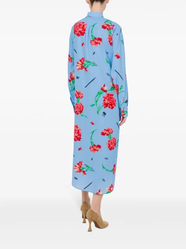 Moschino Floral-print Midi Dress