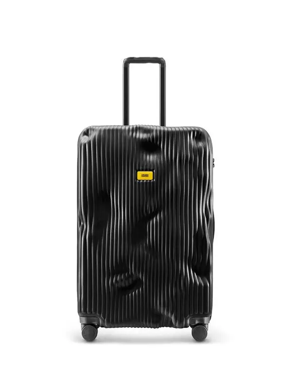 CRASH BAGGAGE Stripe Suitcase - Black