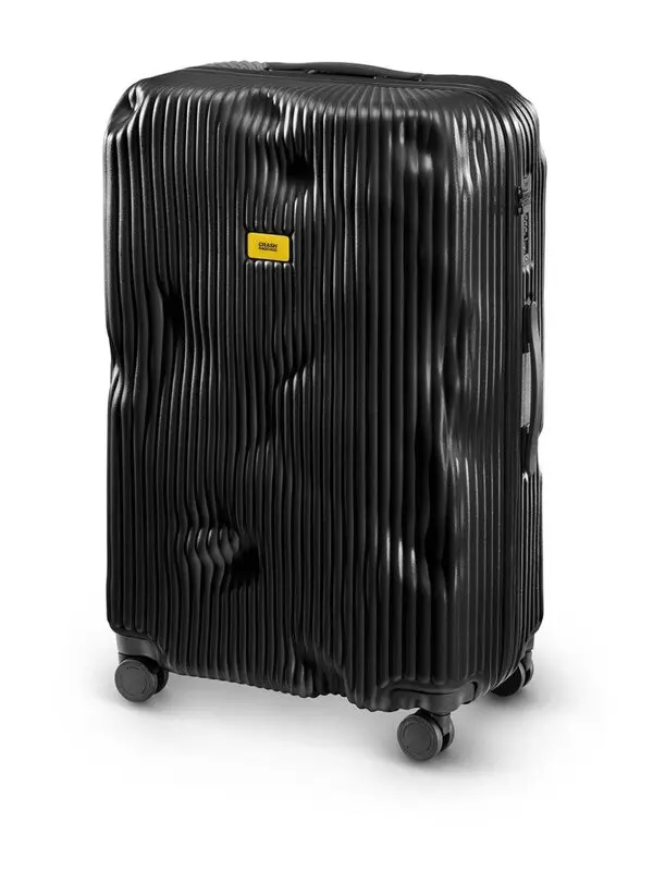 CRASH BAGGAGE Stripe Suitcase - Black