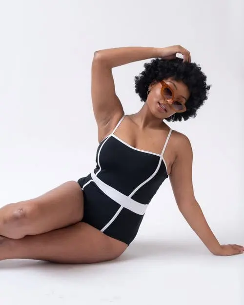 LIME RICKI SWIMWEAR Classic One-piece