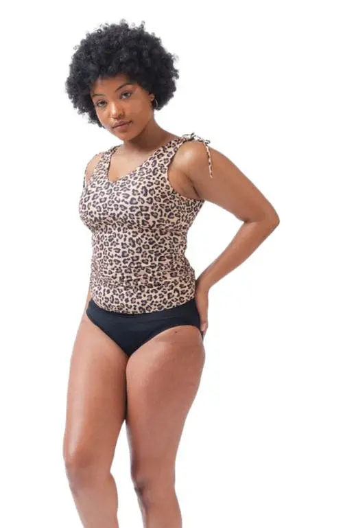 LIME RICKI SWIMWEAR V-neck Tankini Top