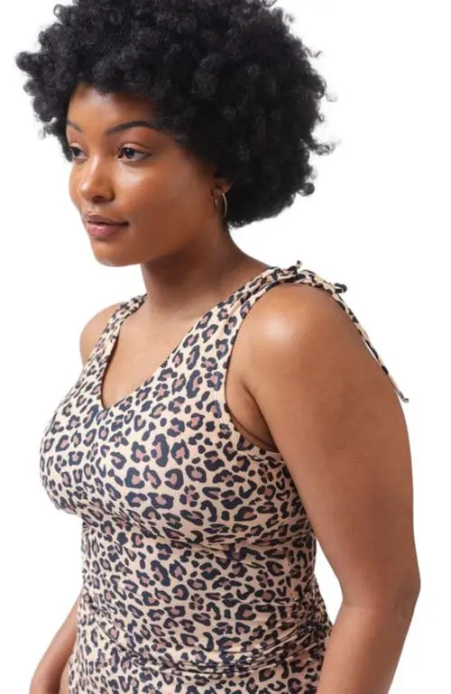 LIME RICKI SWIMWEAR V-neck Tankini Top