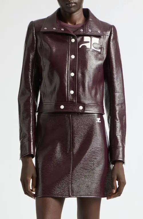 COURREGES Re-edition Vinyl Jacket - Burnt Red