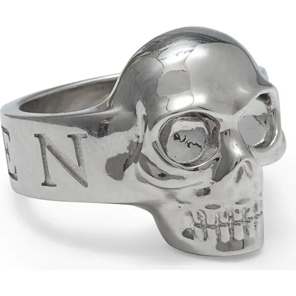 Alexander McQueen Skull Ring - Palladium