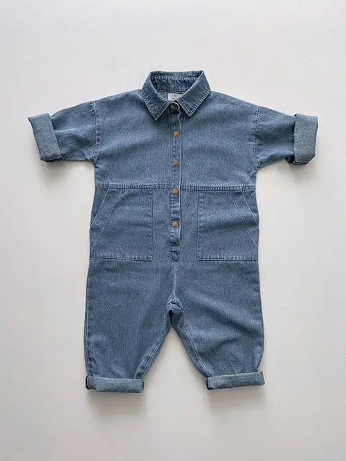 THE SIMPLE FOLK Denim Boiler Suit - Light Denim