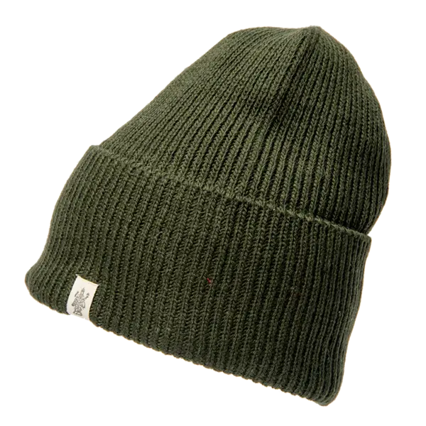 NIRVANNA DESIGNS Troubadour Rib Fold Beanie - Olive