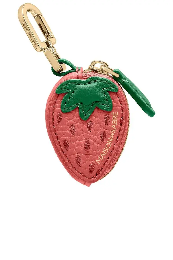 MAISON DE SABRE Sabrémoji Fruit Charm In Pink - Strawberry Charm