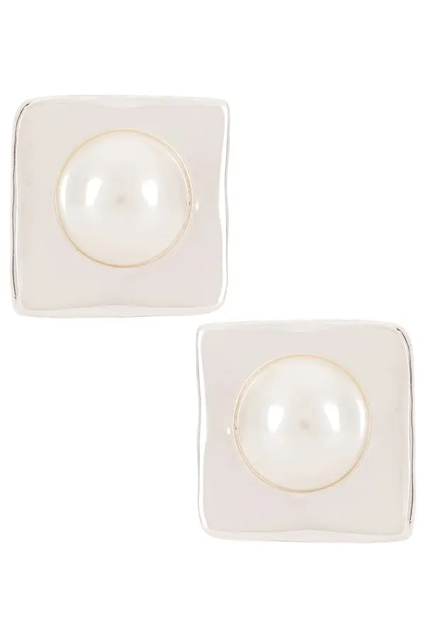Retrofete Nikki Pearl Earrings - Silver & Pearl