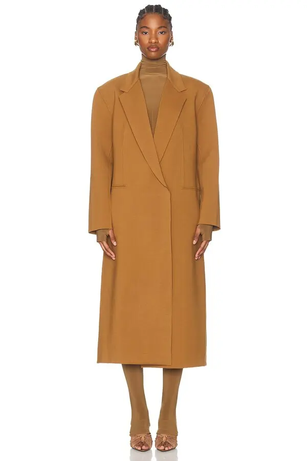 Norma Kamali Oversized Double Breasted Midcalf Coat