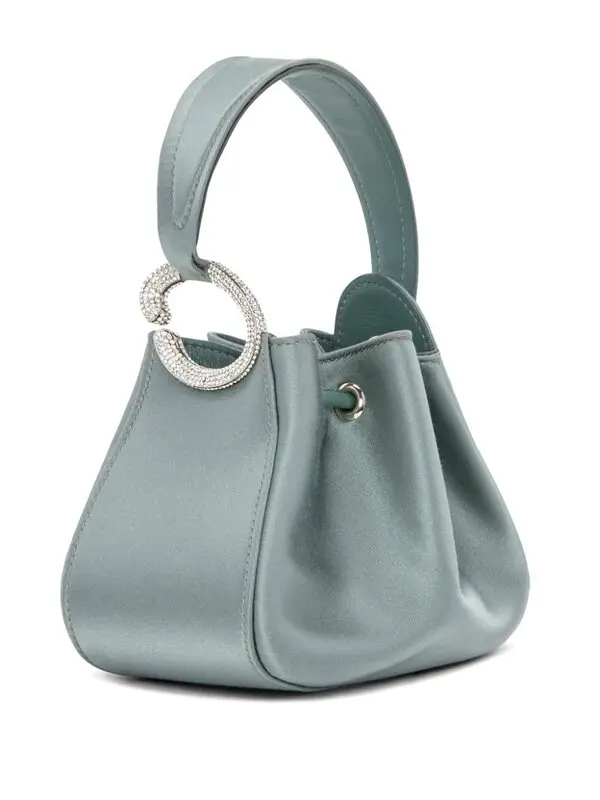 Oscar De La Renta Nano Crystal Pavé O Handle Bag - Grey