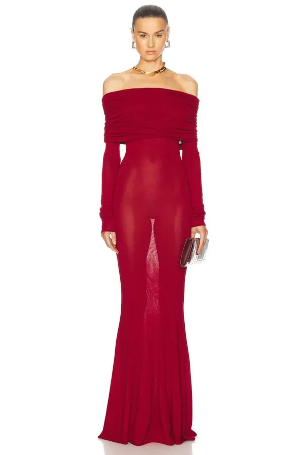 Lpa Marren Maxi Knit Dress - Red