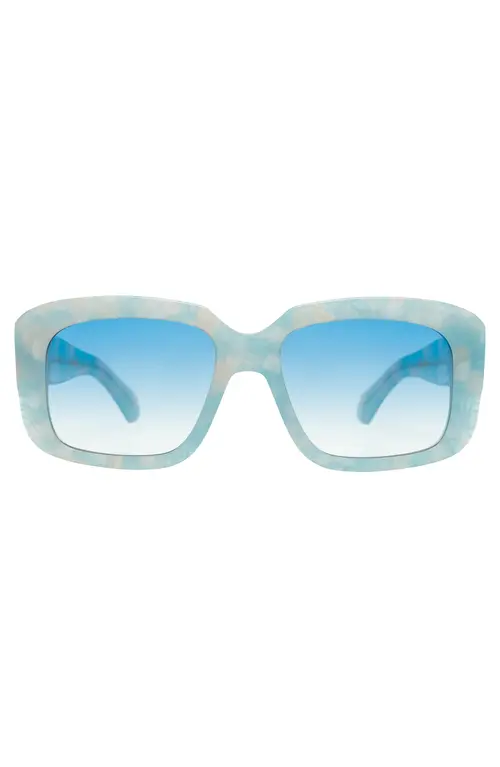 Illesteva Geno Square Frame Sunglasses - Celeste / Blue