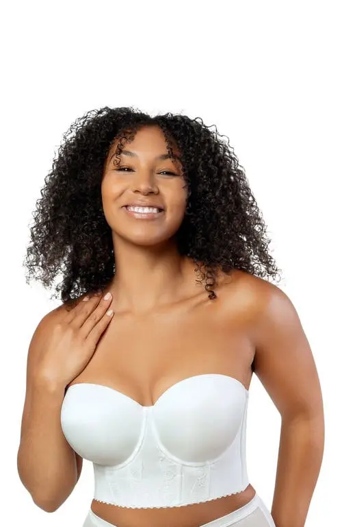 Parfait Elissa Full Busted Strapless Bustier - Pearl White