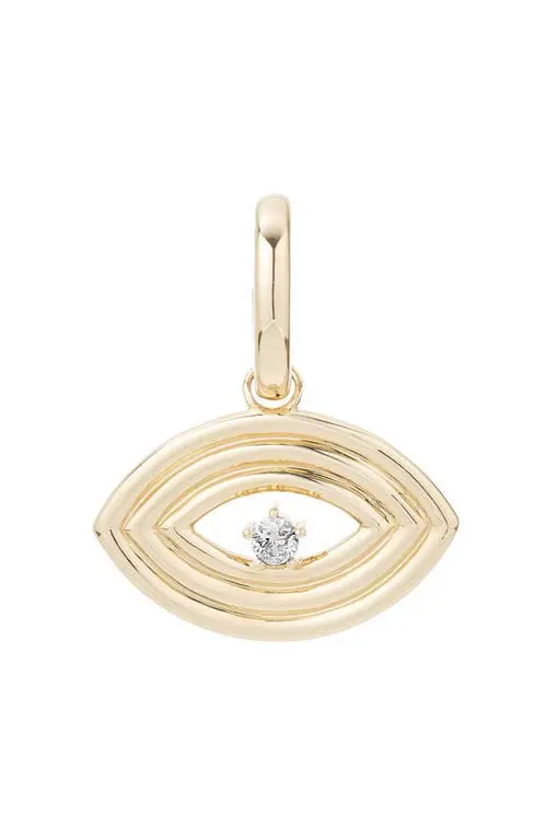 Adina Reyter Groovy Evil Eye Charm - Yellow Gold