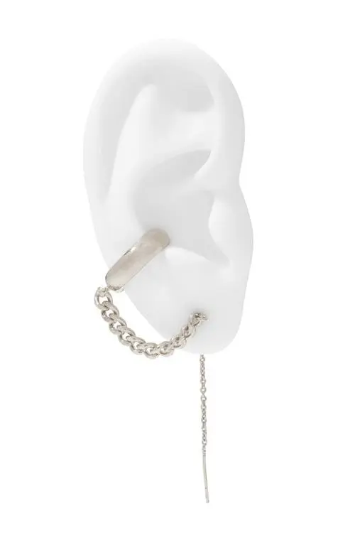 Lady Grey Fragment Ear Threader Cuff Earring - Silver