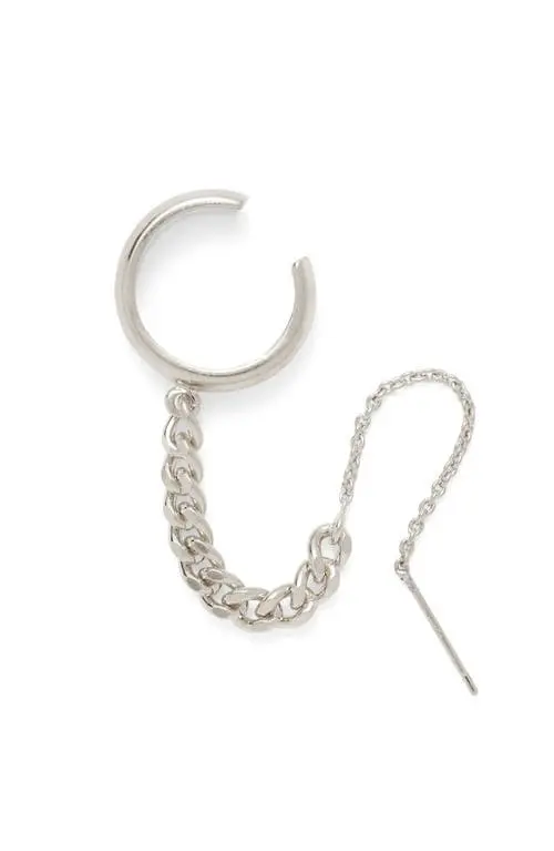 Lady Grey Fragment Ear Threader Cuff Earring - Silver