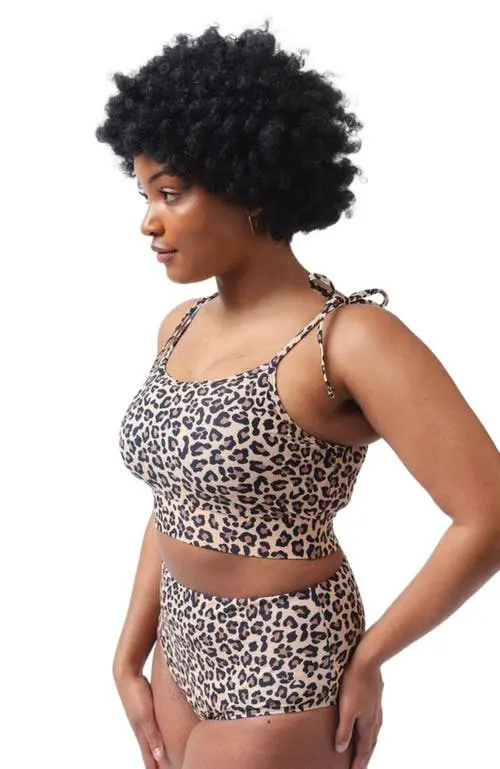 LIME RICKI SWIMWEAR Tie Shoulder Crop Top
