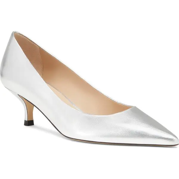 STUART WEITZMAN Power 50 Pump - Silver