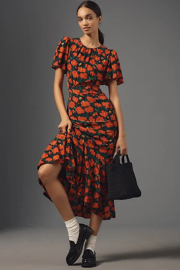 Rhode Arabella Floral Midi Dress