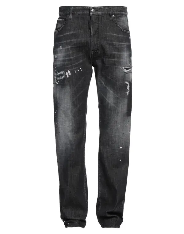 Dsquared2 Straight-leg Jeans With Tie-dye Detail - Black