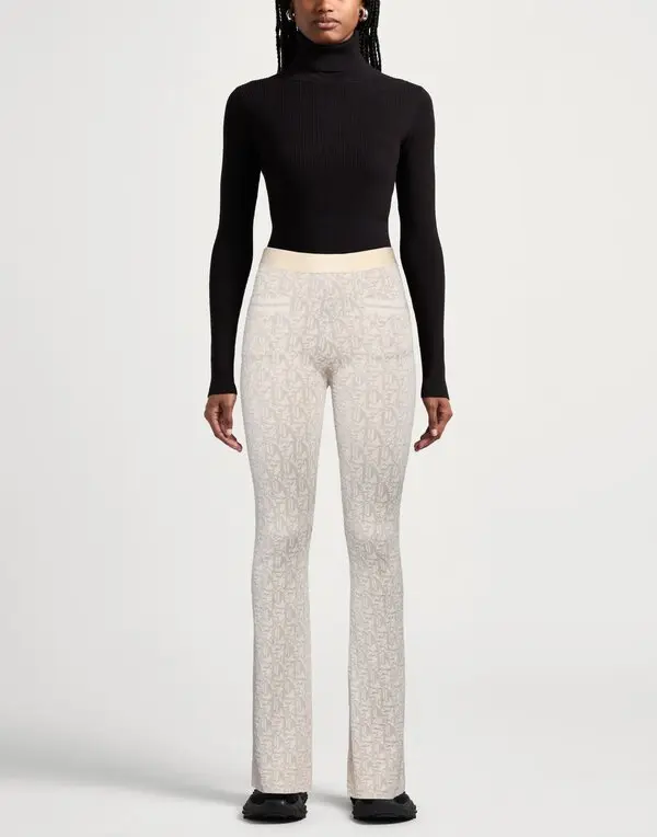 Palm Angels High Waisted Flared Knit Pants