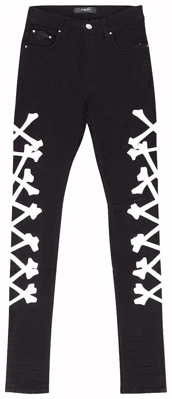 Amiri Bones Jeans - Black/silver