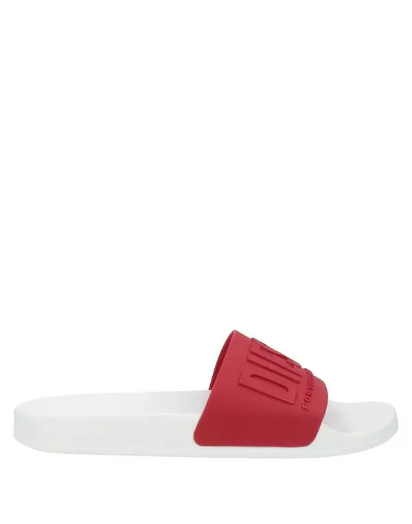 DIESEL® Rubber Slides - Red