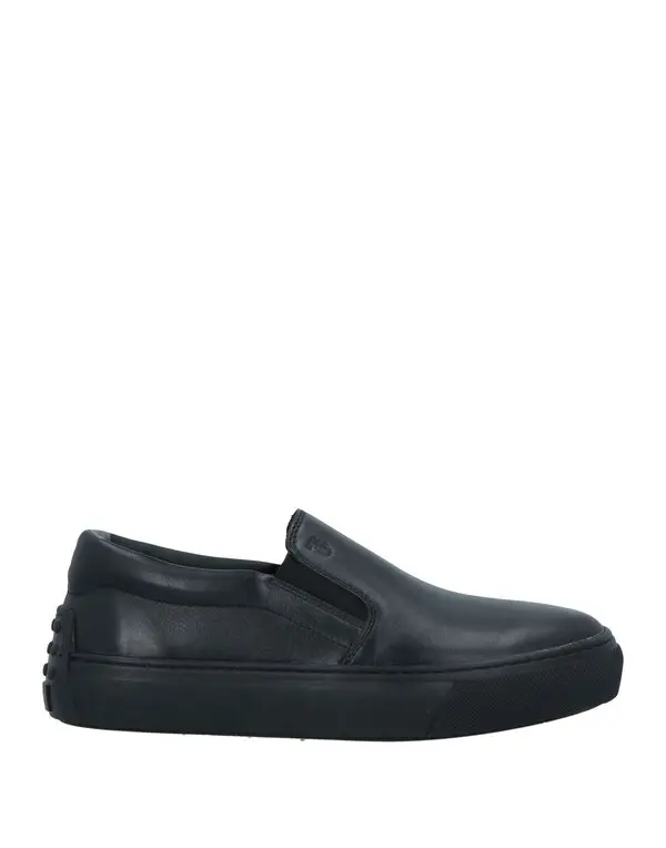TOD'S Leather Slip-on Sneakers - Black