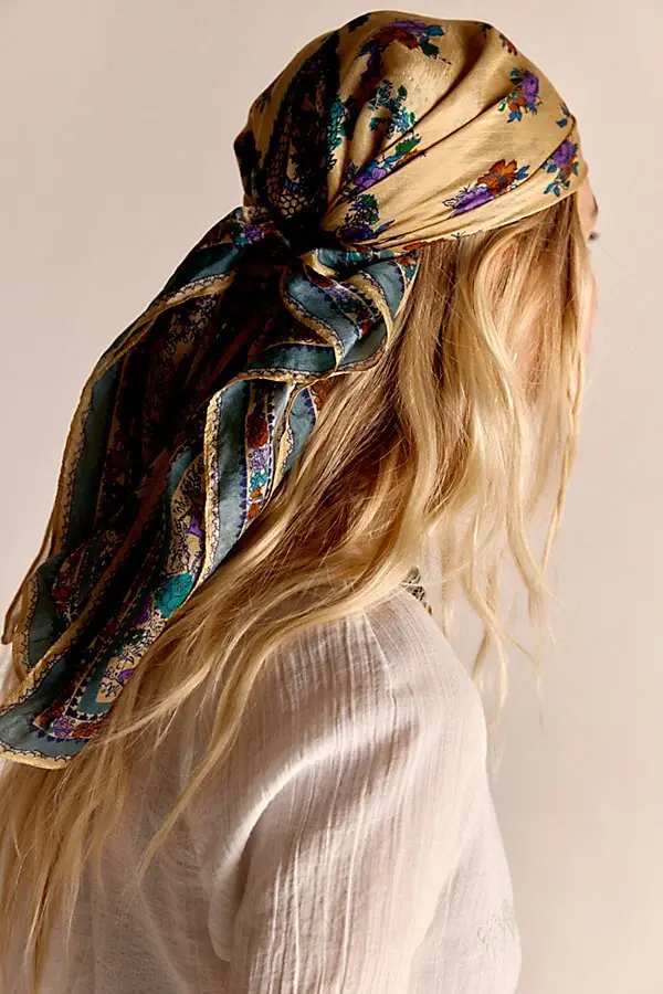 Free People So Silk Bandana - Silky Heart Gold