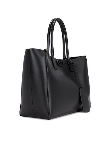 Valentino Garavani V Logo Locker Medium Tote Bag - Nero