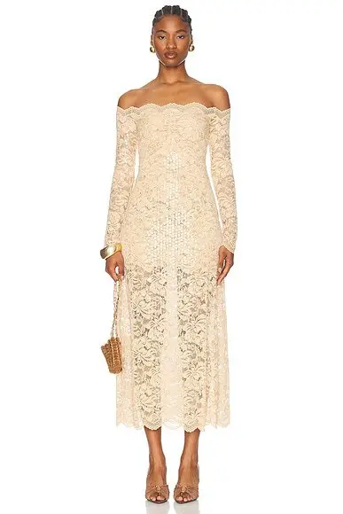 Rabanne Stretch Lace Maxi Dress