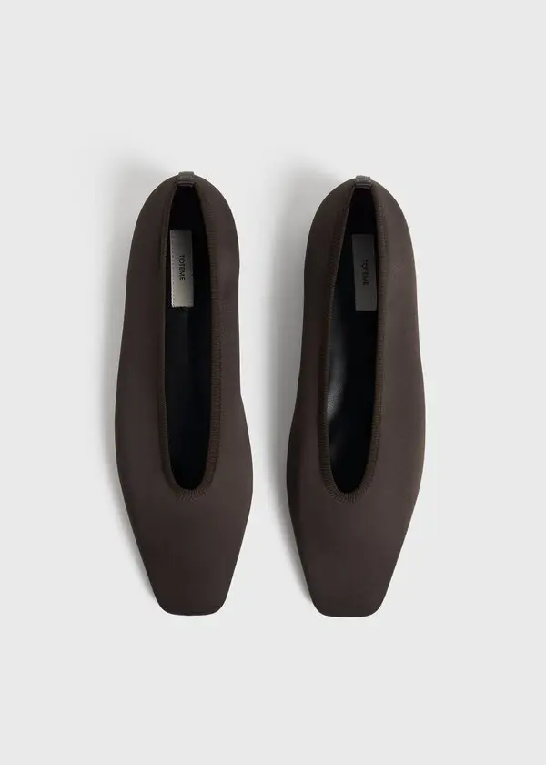 TOTEME Minimalist Satin Ballerinas