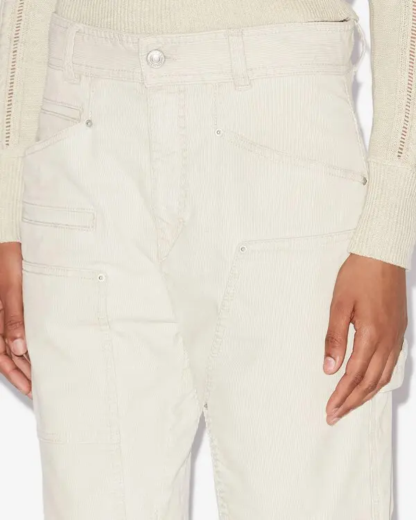 MARANT ETOILE Lois Corduroy Pants - Ecru