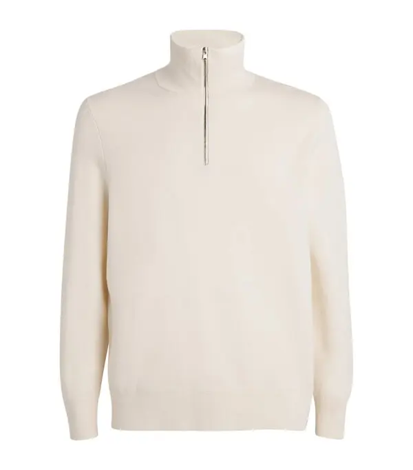 Sandro Wool Quarter Zip Sweater