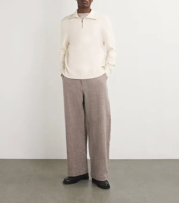 Sandro Wool Quarter Zip Sweater