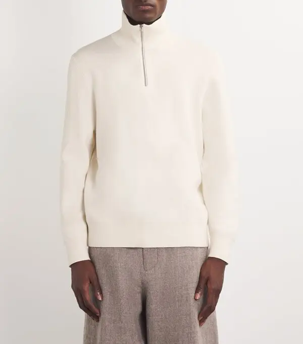 Sandro Wool Quarter Zip Sweater