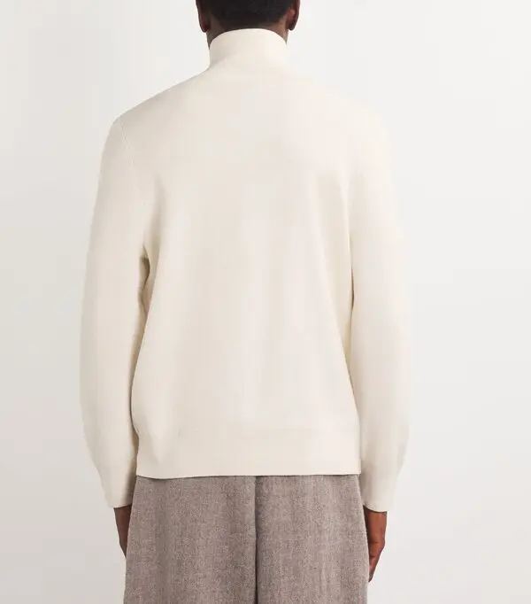 Sandro Wool Quarter Zip Sweater