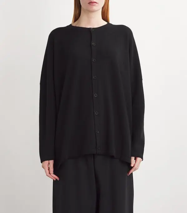 Eskandar Wool Slim-sleeve Cardigan