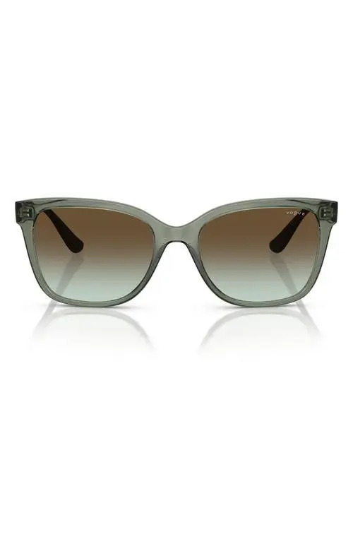 VOGUE 54mm Gradient Pillow Sunglasses - Green Brown