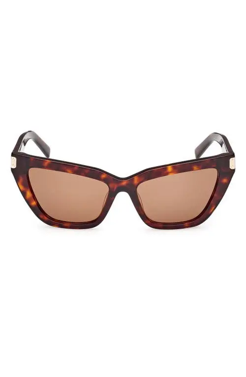 Mcm 54mm Cat Eye Sunglasses - Dark Havana / Brown