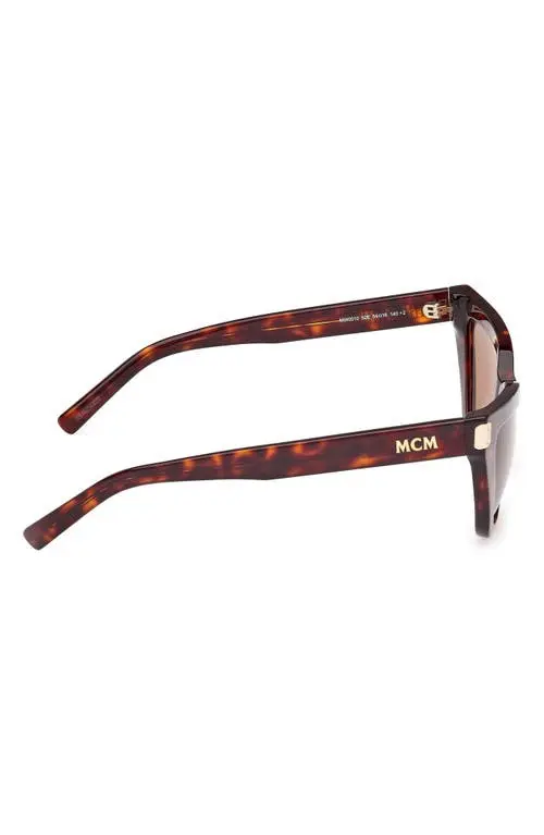 Mcm 54mm Cat Eye Sunglasses - Dark Havana / Brown