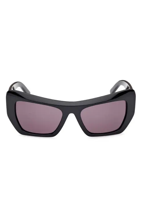 Mcm 59mm Butterfly Sunglasses - Shiny Black/smoke