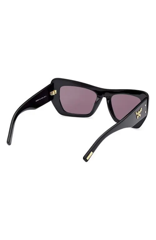 Mcm 59mm Butterfly Sunglasses - Shiny Black/smoke