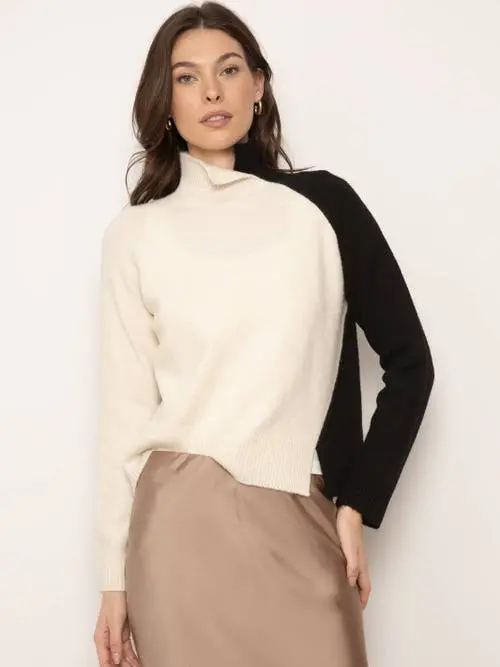 Central Park West Deacon Pullover Sweater - Ivory Combo