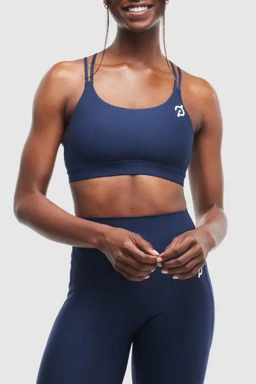 PELOTON Cadent Strappy Elevate Bra - Deep Navy