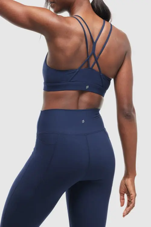 PELOTON Cadent Strappy Elevate Bra - Deep Navy